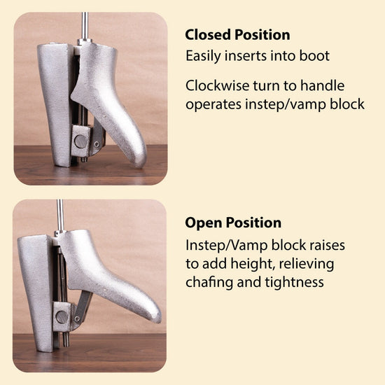 Cast Aluminum Boot Instep Stretcher and Vamp Raiser | FootFitter