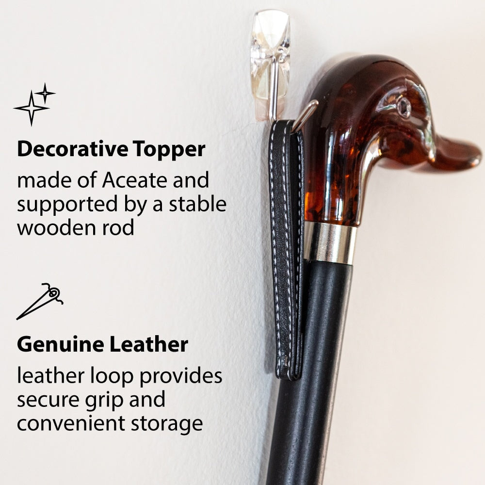 FootFitter Medium 22" Shoe Horn with Tortoiseshell Duck Handle