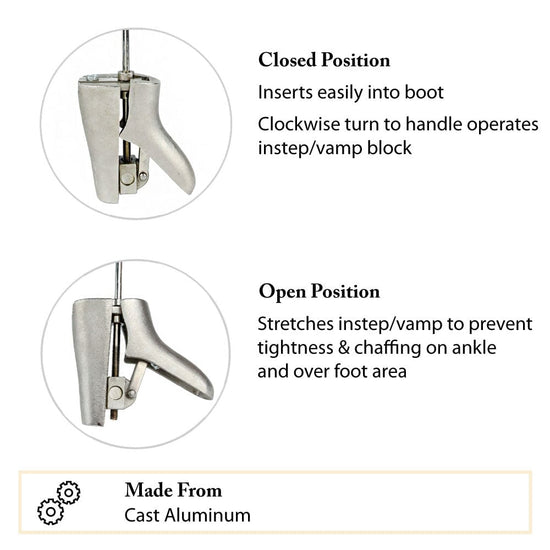 Cast Aluminum Boot Instep Stretcher and Vamp Raiser | FootFitter