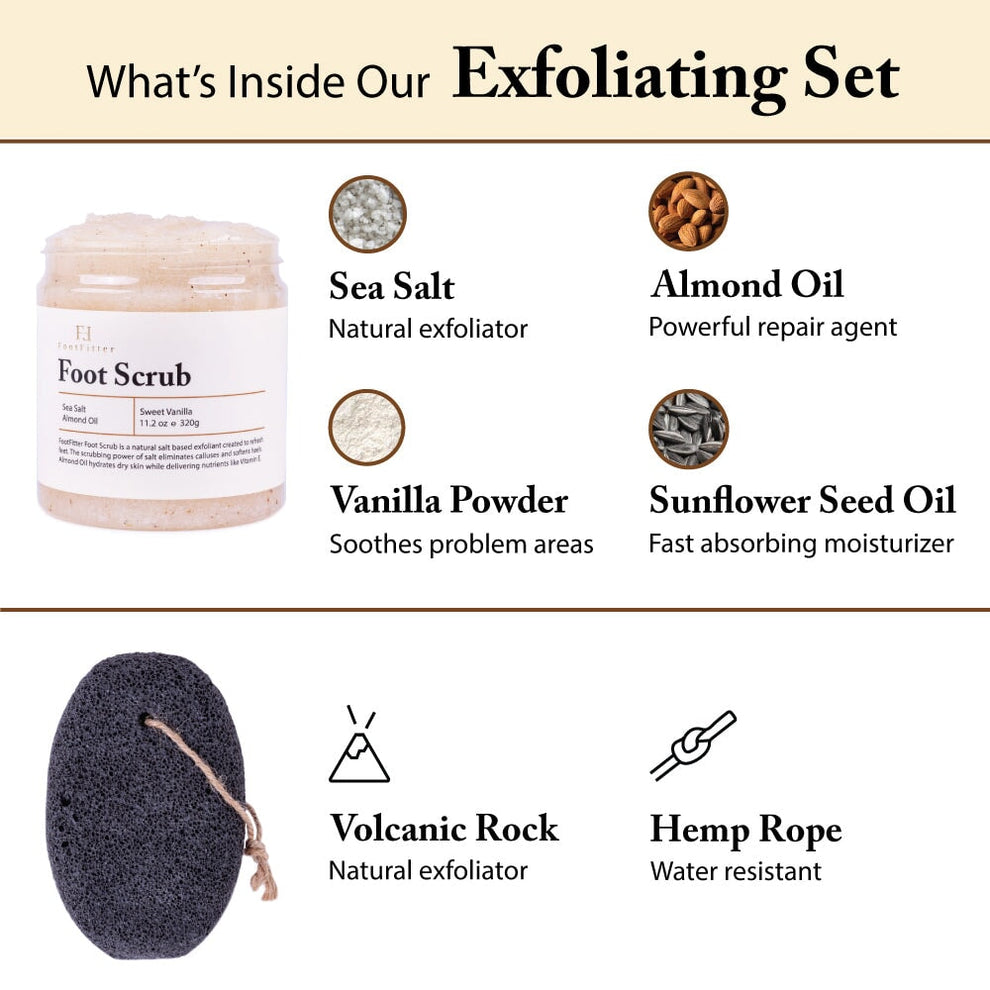 Exfoliating Foot Scrub and Pumice Stone Set – FootFitter